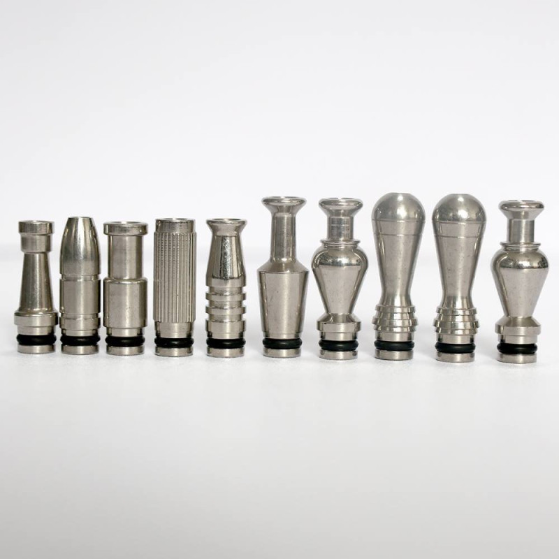 510 metal Drip Tips Silver Color Mouthpiece Stainless steel Tip For ...
